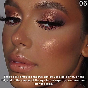 AMY'S DIARY White Glitter Purple Gold Pink Brown Shimmer Eye Eyeshadow Make Up Palette Pallet,10 Colors Glitter Shimmer Eye shadow Palette Makeup for Girl