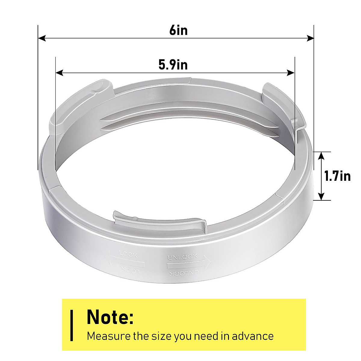 Riakrum 5.9 Inch Air Conditioner Exhaust Hose Coupler Exhaust Vent Hose Connector Tube Coupling Extender with Thread Hose Coupler Extension for Air Conditioning(1 Piece)