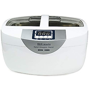 Industrial Grade Ultrasonic Cleaner 160 Watts 2.5 Liters with Heater for Gun Parts Carb Jewelry Dental