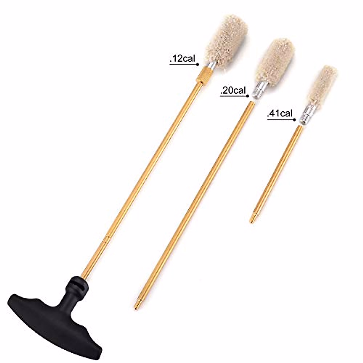 BOOSTEADY Shotgun Cleaning Kit and Case - Universal Cleaning Kit Brass Rods Black Compact Travel Case Bronze Metal Brushes Heads and Cotton Mop for 12, 20 and .410 Gauge Shotguns