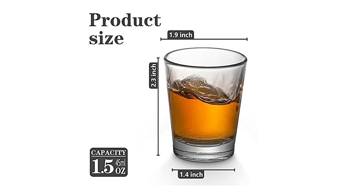 OBTANIM 12 Pack Clear Shot Glasses - Perfect for Parties