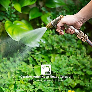 Doset Upgrade Garden Hose Nozzle, 100% Heavy Duty Metal Handheld Water Nozzle High Pressure Pistol Grip Sprayer in 4 Spraying Modes for Hand Watering Plants and Lawn, Car Washing, Patio and Pet