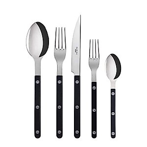 Sabre Flatware Set Stainless Steel Black Bistrot 5-pieces Service for 4 (20-pieces)