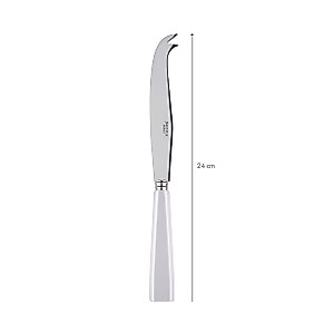 SABRE PARIS - Cheese Knife 9.4 inches - Icône Collection - All Cheeses - Stainless Steel & Acrylic - Dishwasher Safe - White