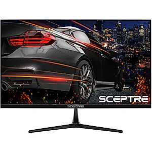 Sceptre E255B-1658A 25" FHD 1080p 165Hz 144Hz 1ms AMD FreeSync gaming LED Monitor 2x HDMI 2.0 1x DisplayPort RTS FPS Build-in Speakers, Machine Black, Metallic Black