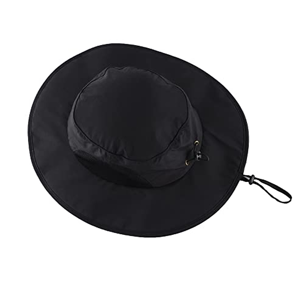 Home Prefer UPF50+ Mens Sun Hat Wide Brim Fishing Hat UV Protection Hat Portable Gardening Bucket Hat Black