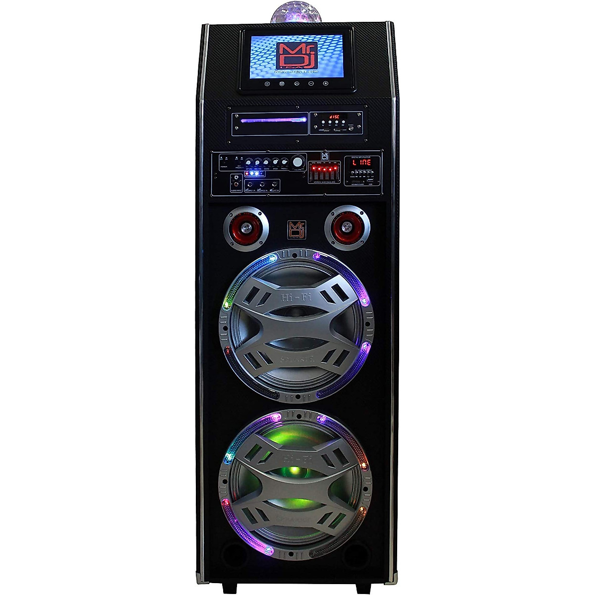 Mr. Dj Stage 3-Way Dual 12ââ‚¬Â Portable Active Speaker, Max Power 2500 Watts P.M.P.