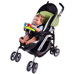 Play Portable My First Driving Kit Toy - Turn & Lean Steering Wheel Cars - Attachable Driving Kit for Strollers, with Electronic Sound for Realistic Music and Entertainment for Kids Ages 6 Months P