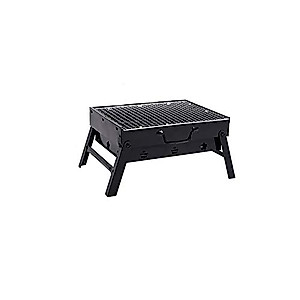 LSJZZ Household Charcoal Grill,Folding Barbecue Outdoor Portable Durable Grill for Picnic Garden Camping Trip Terrace Backyard Cooking,352720cm