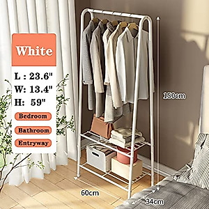 WEECRON Small Clothes Rack Clothing Racks for Hanging Clothes Garment Rack Clothes Hanger Rack,White