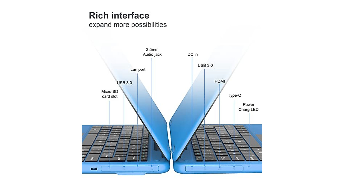 AWOW 2 in 1 Touchscreen Laptop – Perfect for Kids