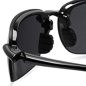 JULI Sports Sunglasses for Men Women Tr90 Rimless Frame for Running Fishing Baseball Driving MJ8001