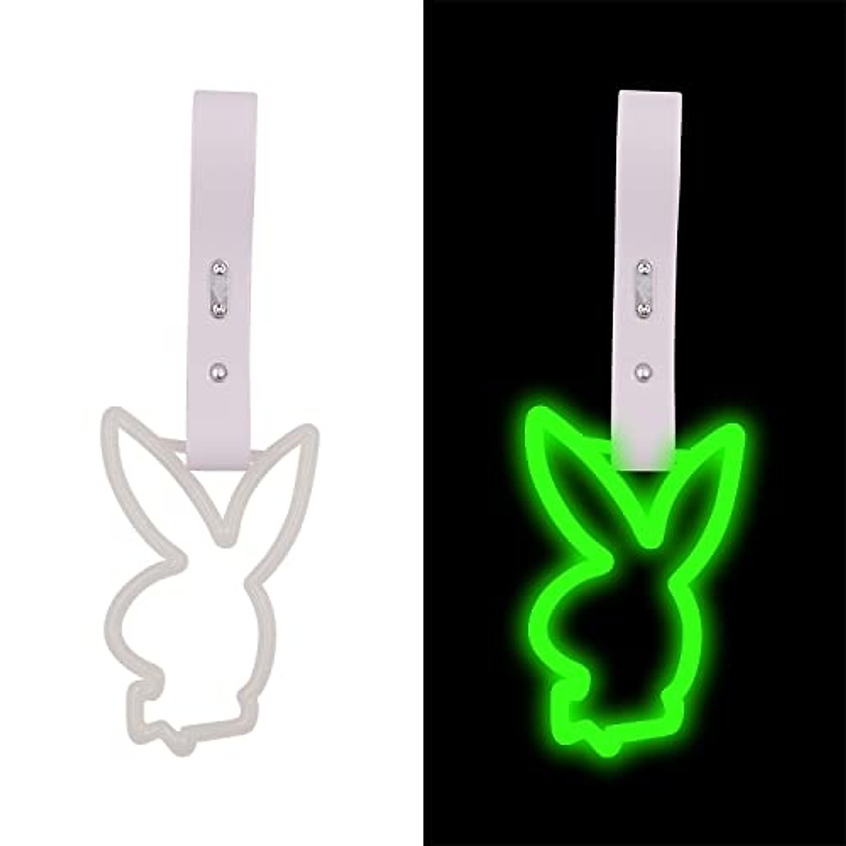 Playboy Bunny Shaped Glow in the Dark Green JDM TSURIKAWA Subway Bus Handle Strap Charm Drift