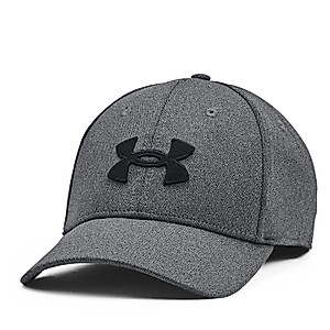 Under Armour Men's Blitzing Cap Stretch Fit, (003) Black / / Black, Medium/Large