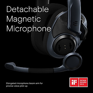 EPOS H6Pro - Open Acoustic Gaming Headset with Mic - Lightweight Headband - Comfortable & Durable Design - Xbox Headset - PS4 Headset - PS5 Headset - PC/Windows Headset - Gaming Accessories (Black)