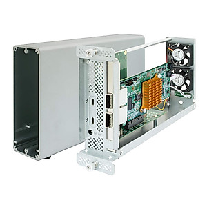 High Point RocketStor 6661A-MSAS3 Thunderbolt 3 to 2X Mini-SAS Ports Hardware RAID Adapter (8X SAS/SATA Channels)