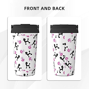 girly red perfume bottle and poodle Print 500ml Stainless Steel Travel Tumbler Double Wall Vacuum Insulated Coffee Mug