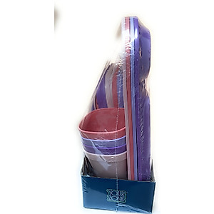 24-Piece Kids"Dinnerware Set (Blue/Yellow, Tableware)