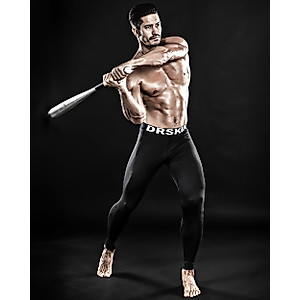 DRSKIN 3 Pack Men’s Compression Pants Tights Leggings Sports Baselayer Running Athletic Workout Active (Classic (B01 2P+MBB02 1P), M)