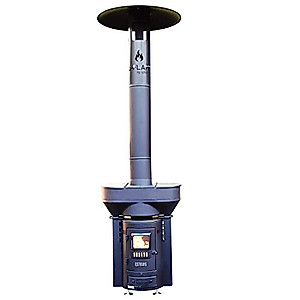 Q-Stoves Outdoor Wood Pellet Patio Heater Q-Flame Q05C, Eco-Friendly Heater, for Patio, Camping and Going Off-Grid (Stove)