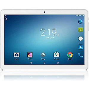 Lectrus 10 inch Android 10.0 Tablet with Quad-Core Processor, 32GB Storage, Dual Cameras & Speakers, 1280x800 IPS Full Display, WiFi, Bluetooth, Google Certified, USB C, Silver
