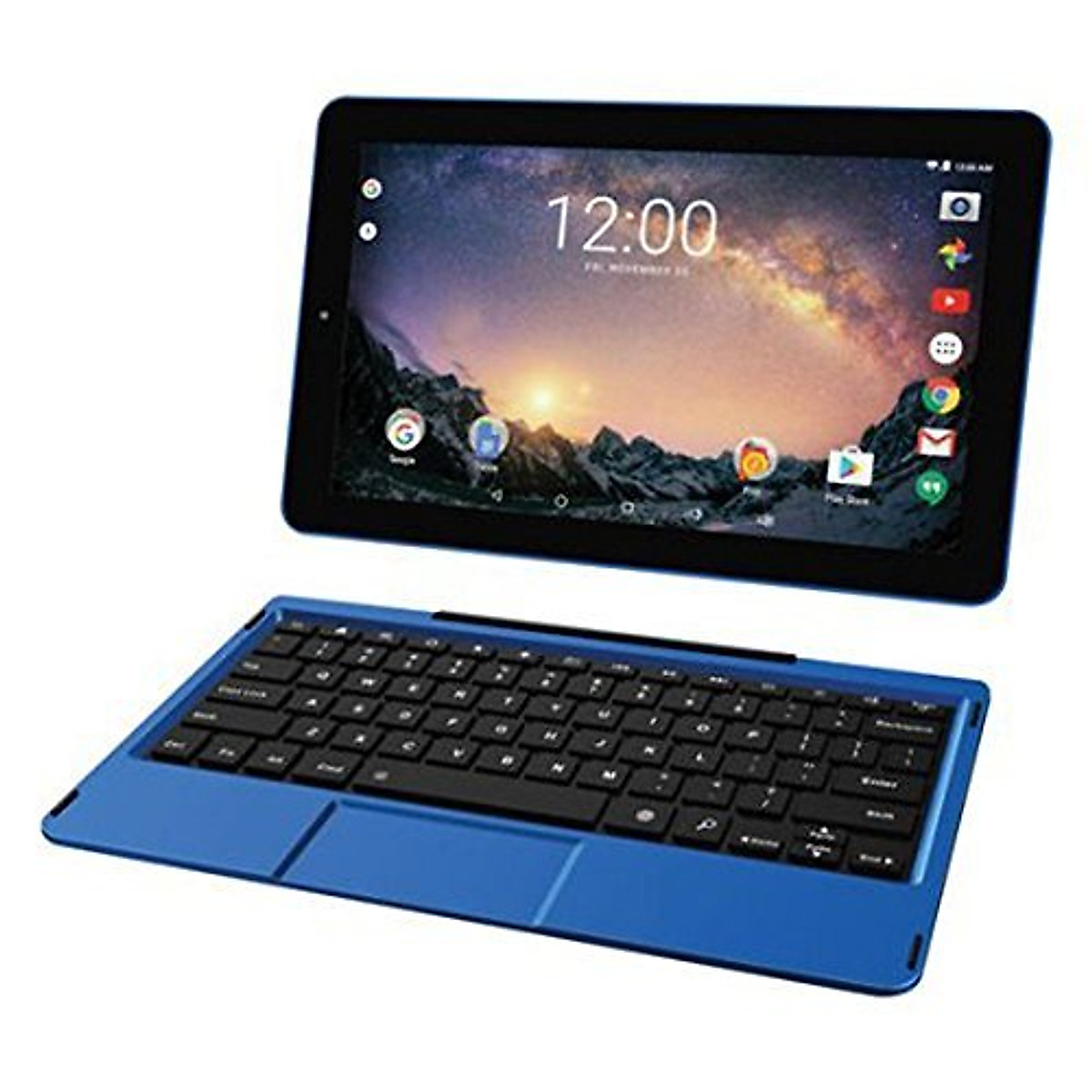RCA 2018 Premium High Performance Galileo Pro 11.5" Touchscreen Tablet Computer with Detachable Keyboard, Intel Quad-Core Processor 1GB Memory 32GB SSD Webcam WiFi Bluetooth Android 6.0, Blue