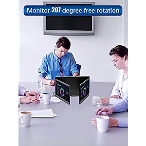 ADWOLT Triple Portable Monitor for Laptop Screen Extender-12'' 1080P Full HD IPS Triple Screen Laptop Monitor,One Type-C Cable Connection,Work with 13.3''-16.5'' Laptop& Switch/Xbox (for Windows)