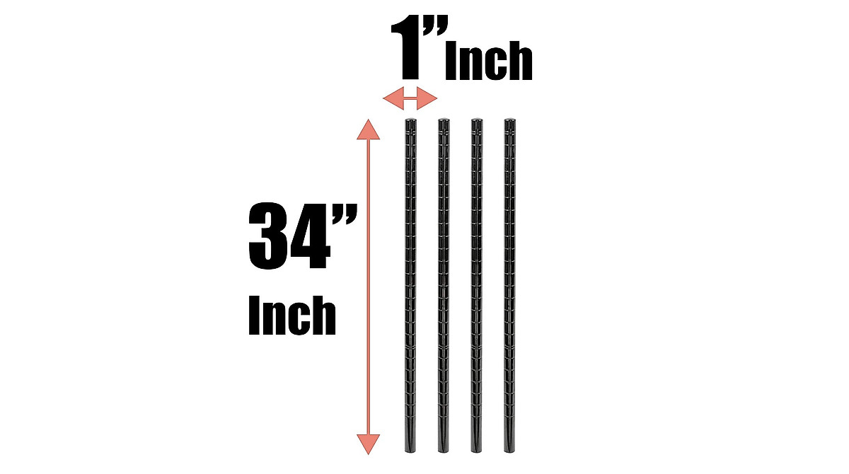 Regal Altair Black Epoxy Wire Shelving Posts - Heavy Duty