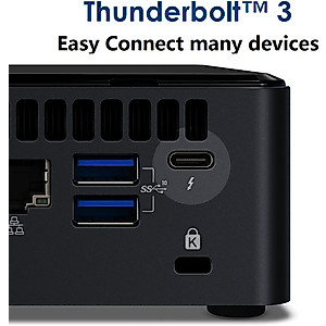 Intel NUC 10 Mini Performance Kit, 16GB RAM, 512GB PCIe SSD, Core i7-10710U, UHD Graphics, Windows 11 Pro, 3-YR Warranty, IST Cable, RJ45, Wi-Fi 6, BXNUC10i7FNHN