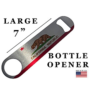California State Flag Speed Bottle Opener Heavy Duty Gift Californian CA