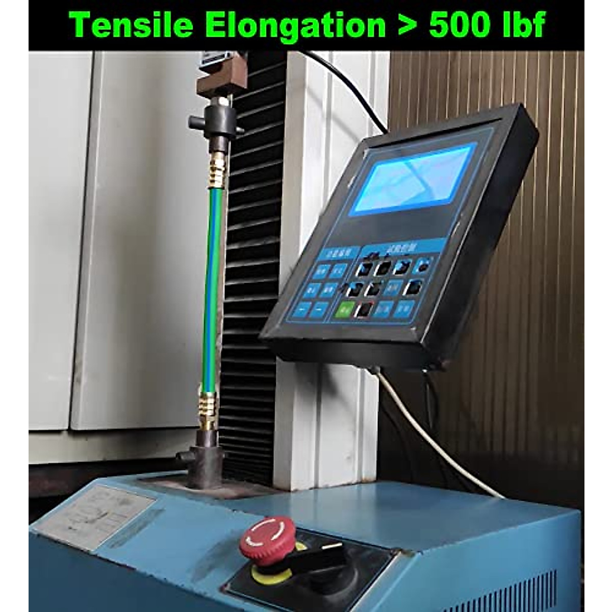 YOTOO Heavy Duty Hybrid Garden Lead in Water Hose 5/8-Inch by 6-Feet 150 PSI, Kink Resistant, All-Weather Flexible with Swivel Grip Handle and 3/4" GHT Solid Brass Fittings, Green+Blue