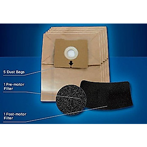 Bissell 5 Bag & Filter Kit for 4122 Zing Bagged Canister, New OEM Part, 1480, 8 Ounces, Brown