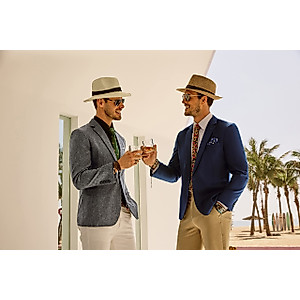 Men's One Button Blazer Jacket Party Suit Blazer Size M Navy Blue