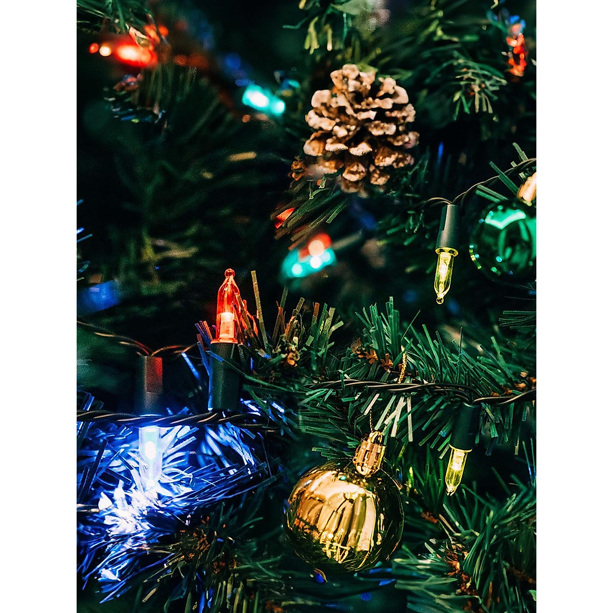 Twinkle Star 300 LED Halloween Mini String Lights, 99 FT Fairy Lights with Safe Adapter for Indoor Outdoor Home Garden Party Christmas Decoration, Purple