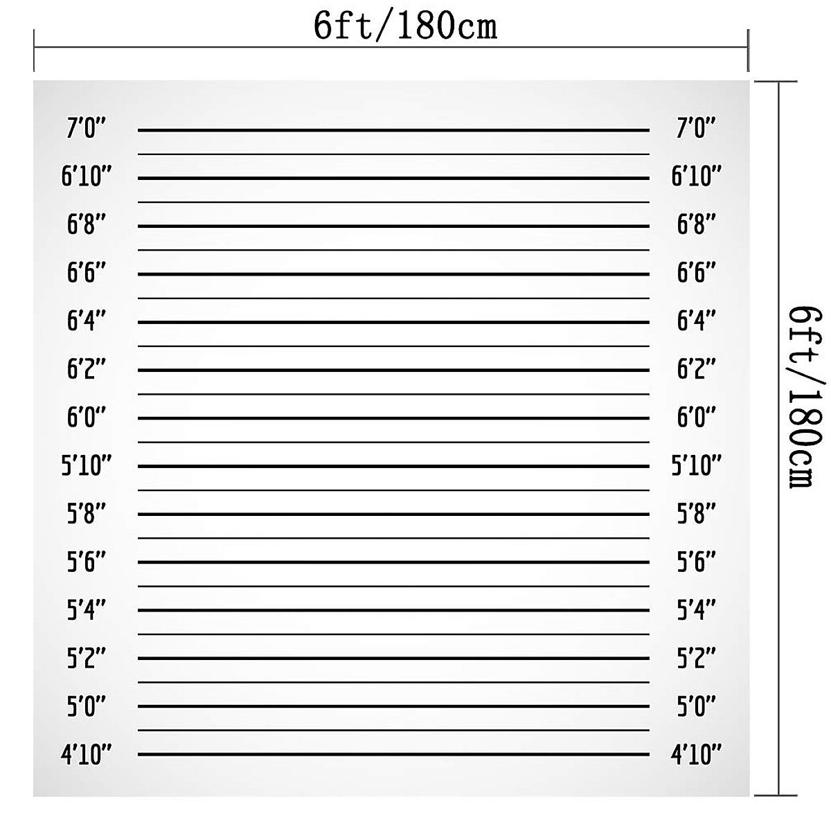 DePhoto Police Lineup Photography Backdrop Black line Mugshot Decor Photo Background for Party Banner Children Game Vinyl Studio Prop PGT602A 6x6ft