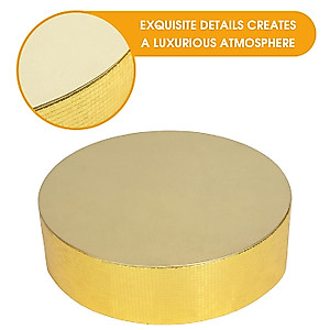 J JACKCUBE DESIGN Gold Round Cake Stand, Cupcake Display Supplies Tray Plate Holder for Decorative Party, Weddings, Birthdays, Tea Parties, Celebrations (12inch / Gold) - :MK197AG (12inch / Gold)