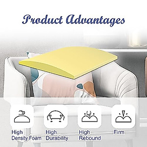 RunNico Curve Furniture Seat-High-Density Foam Cushion Couch Cushion Support-20 x 20" Sag Repair Replacement for Sofa Couch Loveseat Chair (1, Yellow)