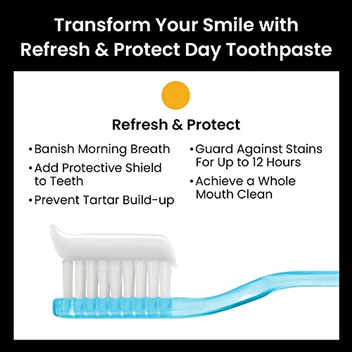 AquaSonic 2-Pack of Refresh & Protect Day Toothpaste | Fight Cavities Remove Plaque | Fresh, Clean, Minty Breath | Fluoride-Free, Peroxide-Free, Whitening Formula Inspired by Nature