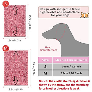 Saintrygo 4 Pieces Ear Wraps for Dogs Quiet Ears Dog Ear Cover Muffs Snood for Calming Dog Noise Protection, Dog Head Wrap Anti Anxiety Dog Hat Snood for Small Dog Cat Grooming Bathing (9-10 Inch)