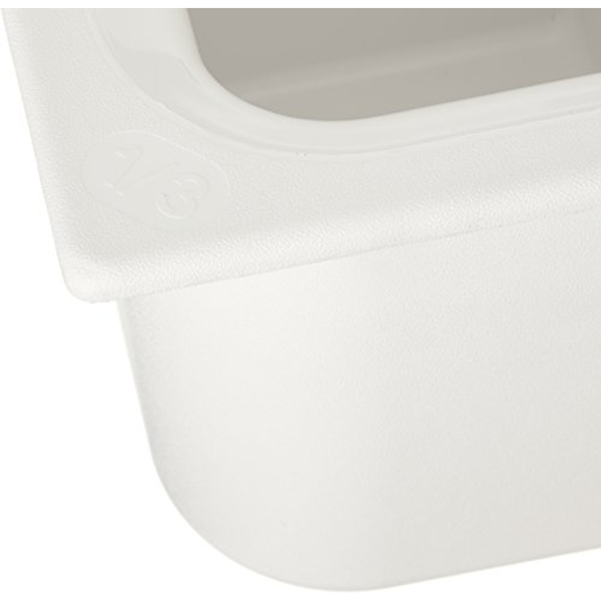 Carlisle FoodService Products CM110202 Coldmaster ABS Third Size Food Pan, 4 qt Capacity, 12.68" Length x 6.89" Width x 6.01" Height, White