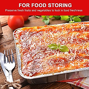 Sakuchi 9x13 Disposable Aluminum Foil Pans [50 Sets] Large Baking Pan Trays - Heavy Duty Tin Tray - Half Size Chafing Dishes. Food Containers for Roasting, Cooking, Heating or Steam Table