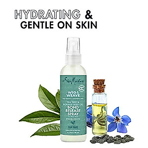 SheaMoisture Bond Release Hair Spray for Wig and Weave, Tea Tree and Borage Seed, Alcohol Free Hairspray, 4.1 Oz