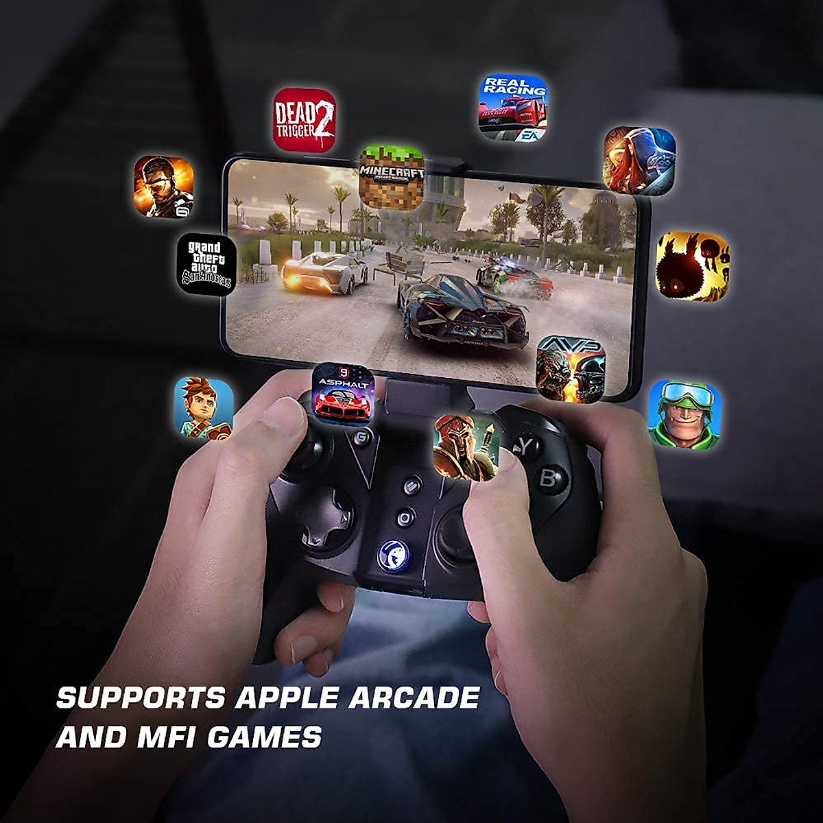 GameSir G4pro Wireless Controller for PC/Android/iOS/Switch Nintendo, PC Cpntroller with ManMagnetic ABXY, Six-Axis Gyroscope, Dual Asymmetric Motor Compatible with Apple Arcade and MFi Games