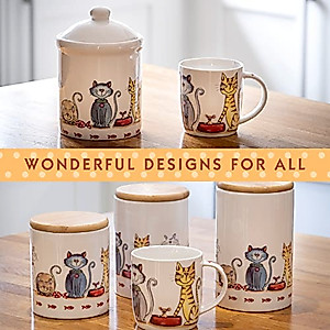 Kitchen Towels, Dish Towels for Drying Dishes, Tea Towels Absorbent 100% Cotton, Cute Cat Themed Decorative Kitchenware Kitchen Accessories Gifts for Cat Lovers, Set of 2 - 20"x28"