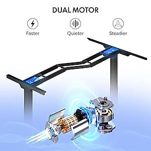 FLEXISPOT L Shaped Standing Desk 71 x 48 Inch Dual Motor Computer Electric Corner Desk Sit Stand Up Desk Height Adjustable Desk Home Office Table with Splice Board, Black