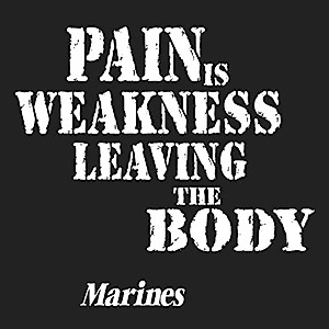 Rothco MARINES ''PAIN IS WEAKNESS'' T-SHIRT, Black, XL