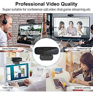 Spedal 1080P 60fps Webcam with Dual Microphone, AutoFocus, Software Included, Ultra HD Streaming Web Camera, USB Computer Camera for Gaming/Online Teaching/Video Calling/Zoom/Skype