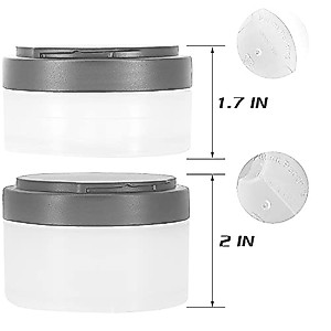 Hydro2Go 2pc Protein Jars with Pill Tray, Replacement Storage Container for 16oz Shaker Bottle with Twist & Lock on System. Perfect for Powders, Supplements in Sports Activities (gray)