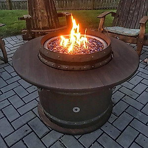 Golden Flame 30" Round Drop-In Fire Pit Pan w/ Installed 24” Round Stainless-Steel Fire Ring Burner - Weatherproof, Whistle-Free Set for Patio & Backyard