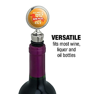 It's Not a Party til Wiener Comes Out Dachshund Dog Funny Wine Bottle Stopper